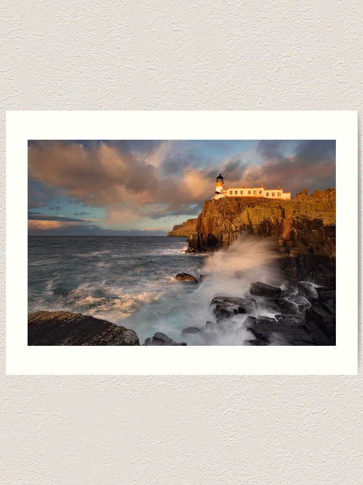 "Neist Point Lighthouse Sunset Isle of Skye Scotland" Art Print by ...