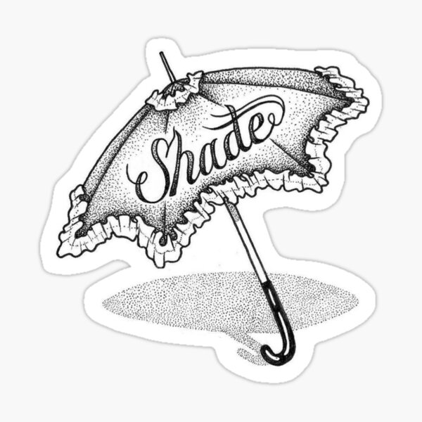 "Shady parasol " Sticker for Sale by danijohnyj | Redbubble