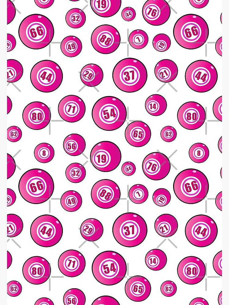 Poster « Amateur de bingo | Motif de boules de bingo roses », par ...