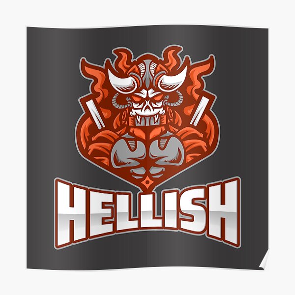 "Hellish creature logo" Poster for Sale by Delicarte | Redbubble