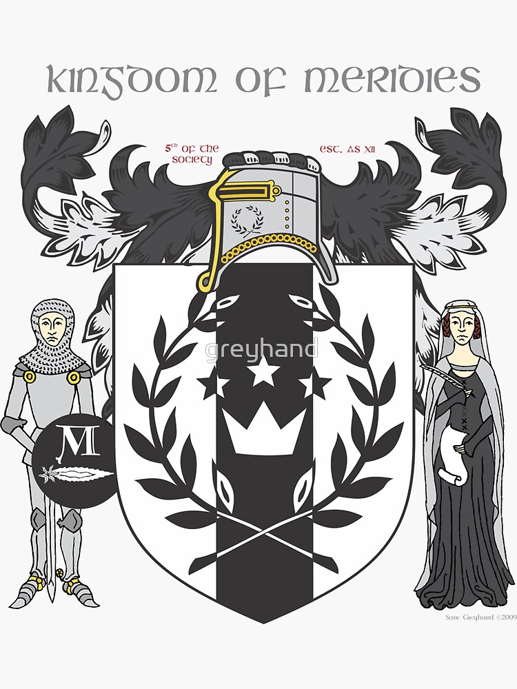 "Kingdom of Meridies" Sticker for Sale by greyhand | Redbubble
