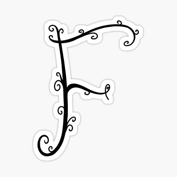 "Monogram letter F, Alphabet" Sticker for Sale by ASdessins | Redbubble