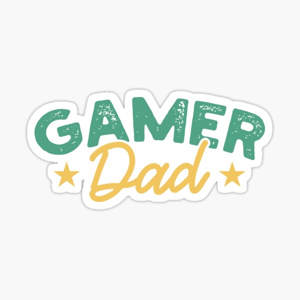 "Gaming Gamer Dad Daddy Video Game Father's Day" Sticker by Mealla ...