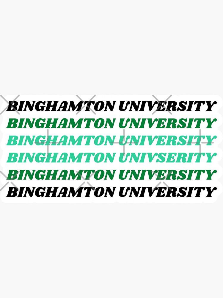 "Binghamton University" Sticker by customsbykate | Redbubble