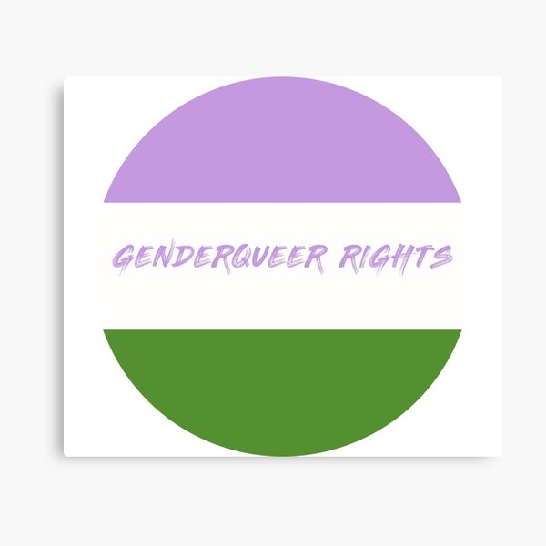 "Genderqueer Rights Circle" Canvas Print by Fynno | Redbubble