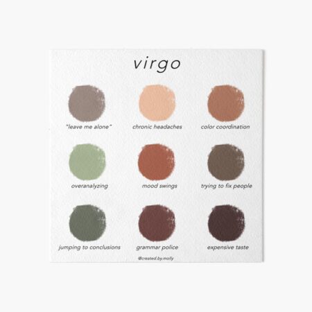 "Virgo Color Chart" Art Board Print for Sale by createdbymolly | Redbubble