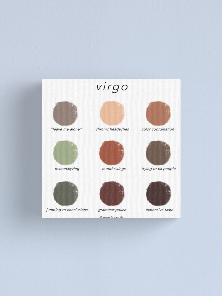 "Virgo Color Chart" Canvas Print for Sale by createdbymolly | Redbubble
