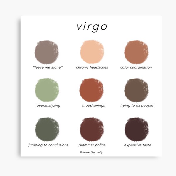 "Virgo Color Chart" Canvas Print for Sale by createdbymolly | Redbubble