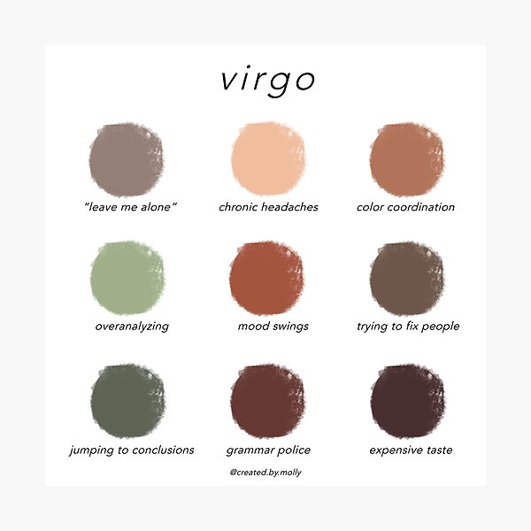 "Virgo Color Chart" Photographic Print for Sale by createdbymolly ...