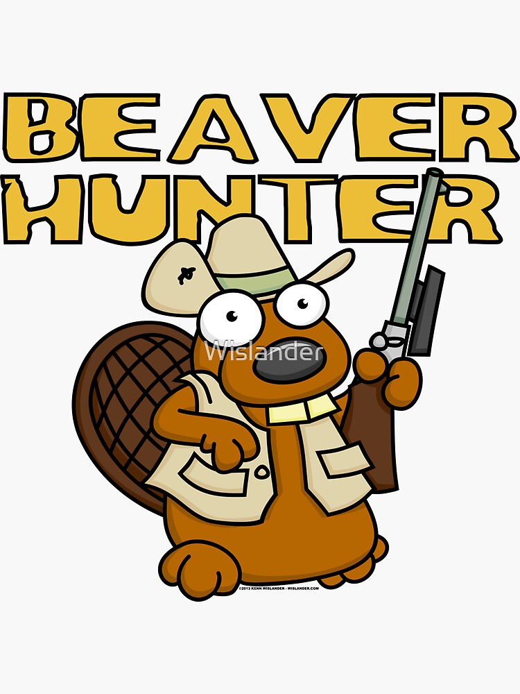 "The Beaver Hunter" Sticker for Sale by Wislander | Redbubble
