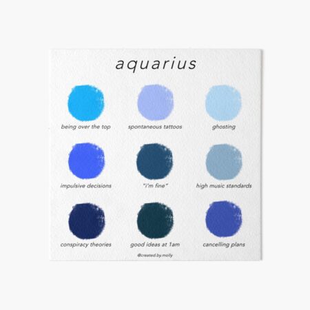 "Aquarius Color Chart" Art Board Print for Sale by createdbymolly ...