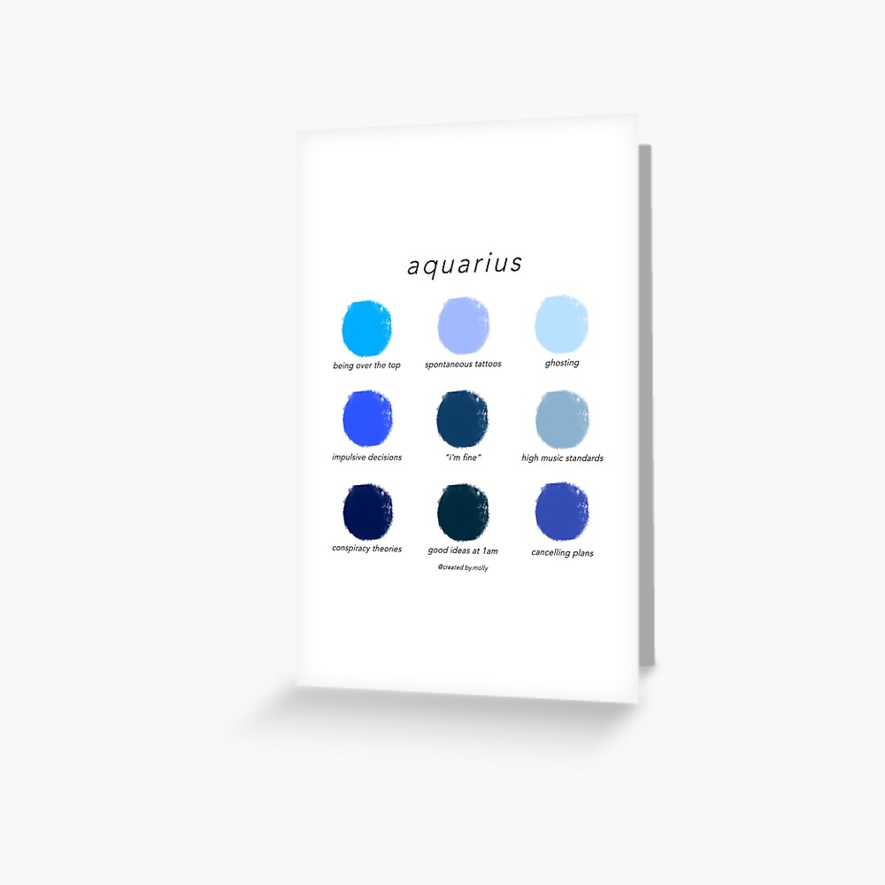 "Aquarius Color Chart" Poster for Sale by createdbymolly | Redbubble