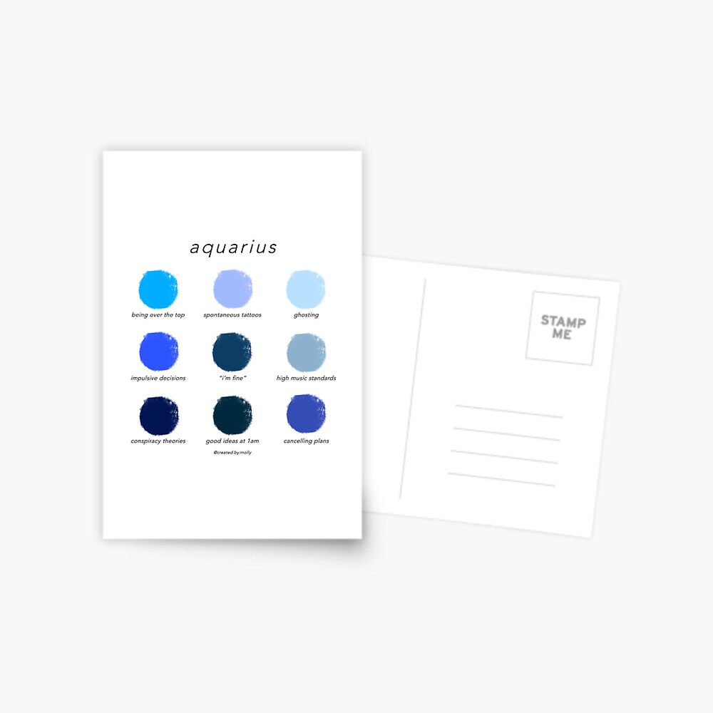 "Aquarius Color Chart" Poster for Sale by createdbymolly | Redbubble