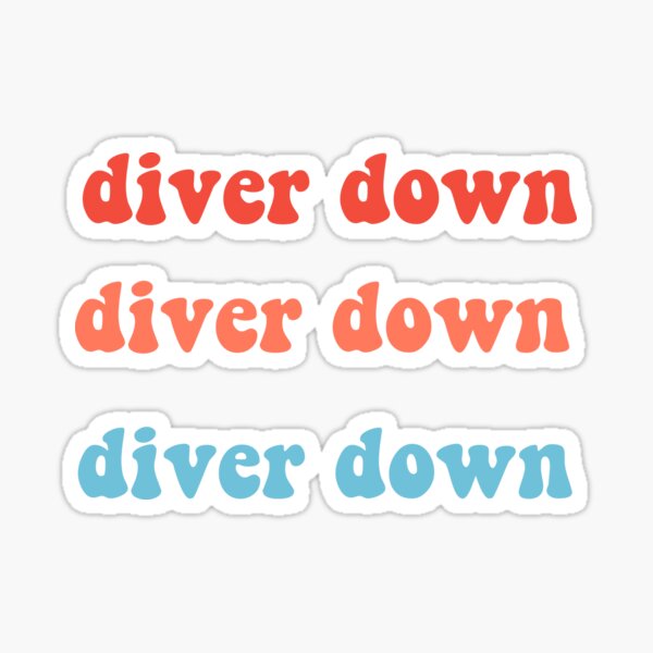 "diver down outer banks sticker pack" Sticker by hannahcbettis | Redbubble