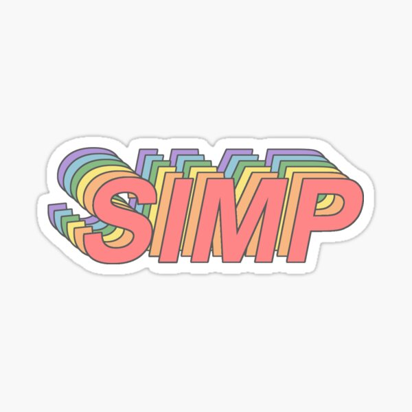 "Rainbow SIMP" Sticker by AleksandraD | Redbubble