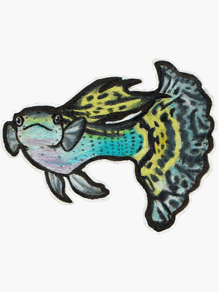 "Guppy" Sticker for Sale by Minibeasts | Redbubble