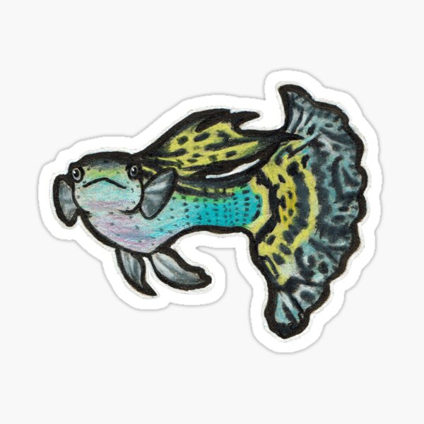 "Guppy" Sticker for Sale by Minibeasts | Redbubble