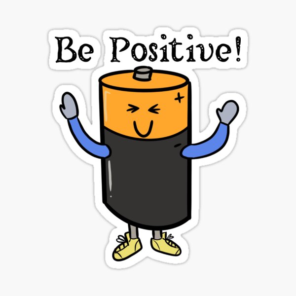 "Be Positive" Sticker for Sale by Sirrahnais | Redbubble