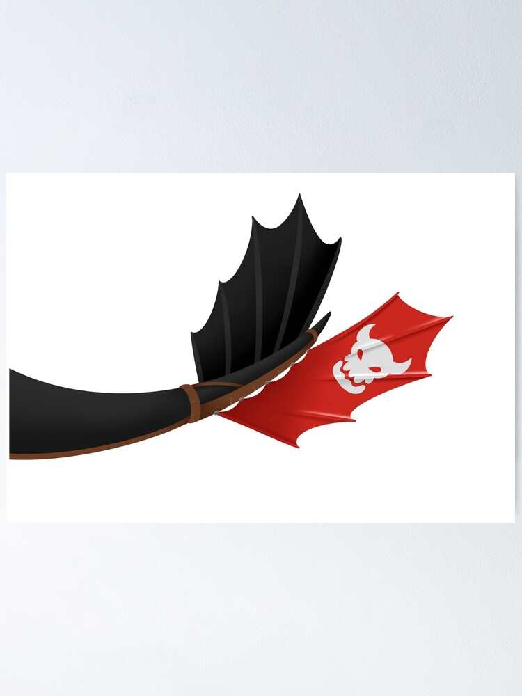 "Toothless Tail" Poster by Catie8D | Redbubble