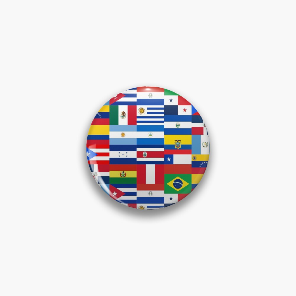 "Flags of Latin America" Pin for Sale by GeronimoGeorge | Redbubble