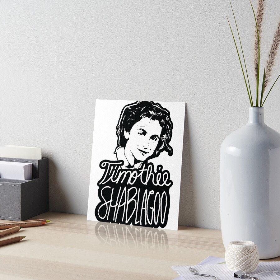 "Timothee Shablagoo Tiktok Meme Sticker - BLACK" Art Board Print for ...