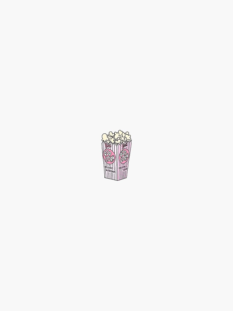 "Aesthetic Popcorn Stickers" Sticker for Sale by deannakay1604 | Redbubble