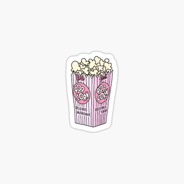 "Aesthetic Popcorn Stickers" Sticker for Sale by deannakay1604 | Redbubble