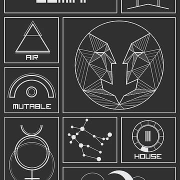 "Gemini Profile - Zodiac Signs" Photographic Print for Sale by ...