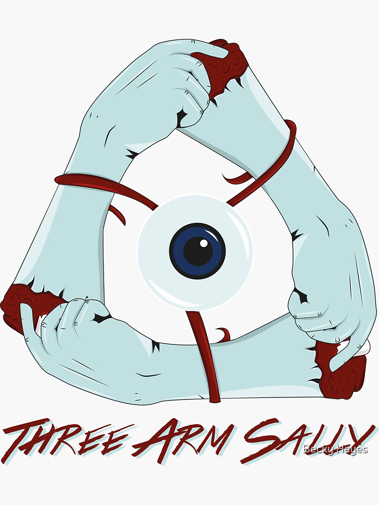 "Three Arm Sally" Sticker for Sale by Becky Hayes | Redbubble