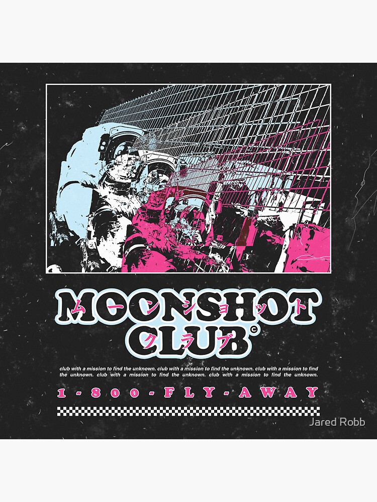 "Moonshot Club" Sticker by seeing-colors | Redbubble