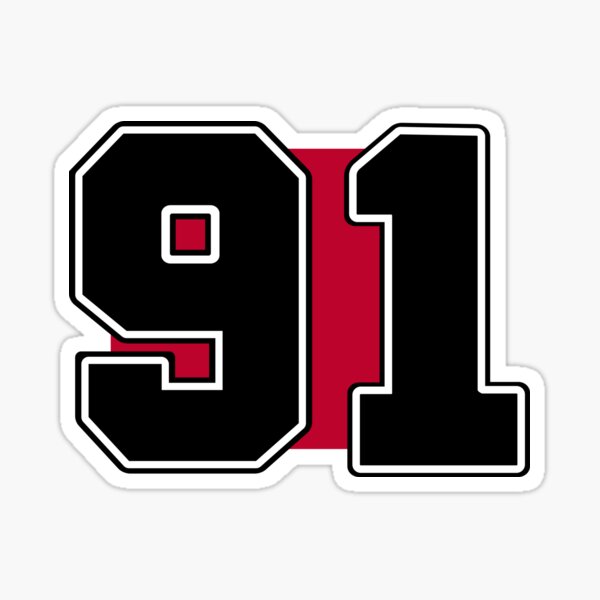 "Iconic Number 91 V1" Sticker for Sale by abelpronet | Redbubble