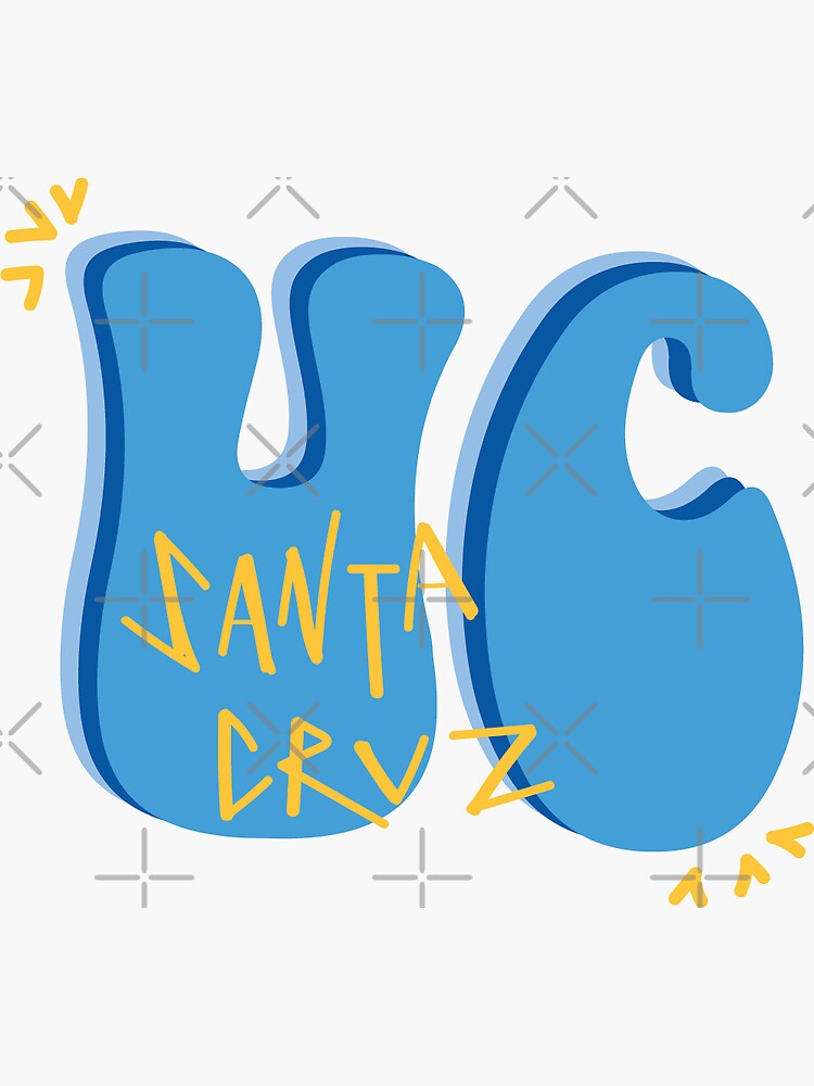 "UC Santa Cruz" Sticker for Sale by coletteburd | Redbubble