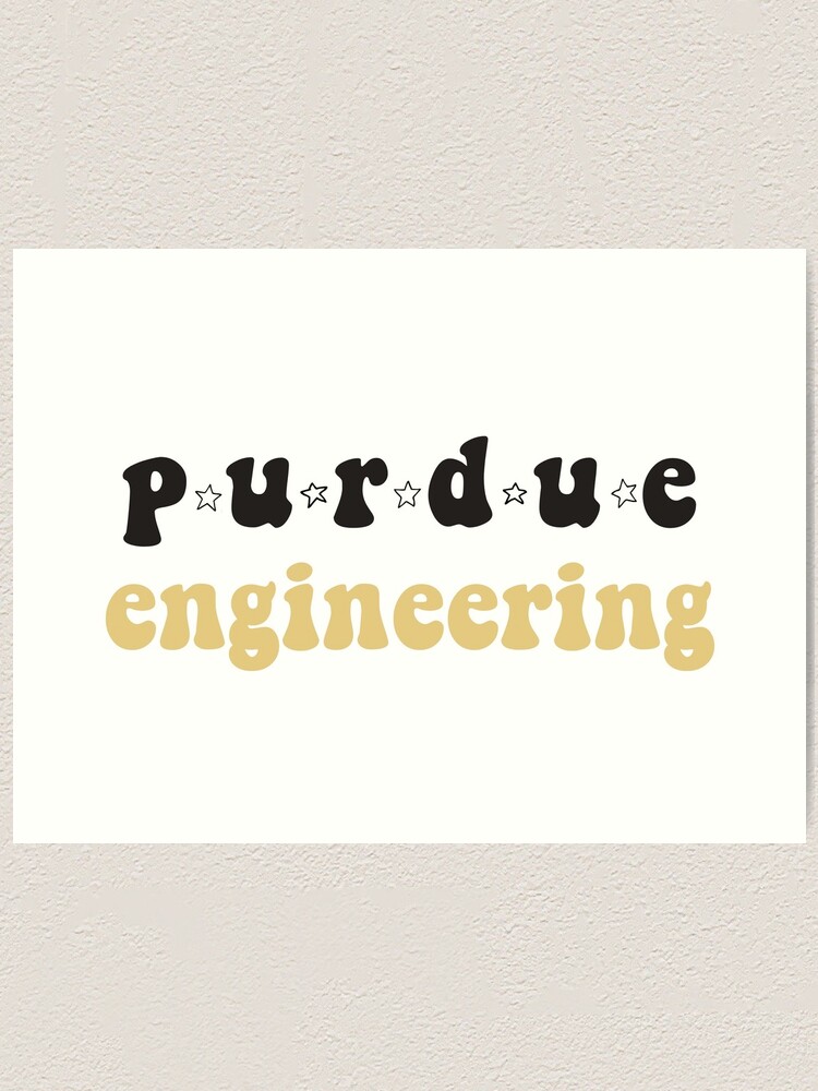 "Purdue Engineering, Retro" Art Print by rdvorak | Redbubble