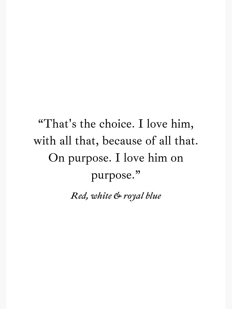 "Red, white & royal blue quote" Journal for Sale by Amelieva | Redbubble