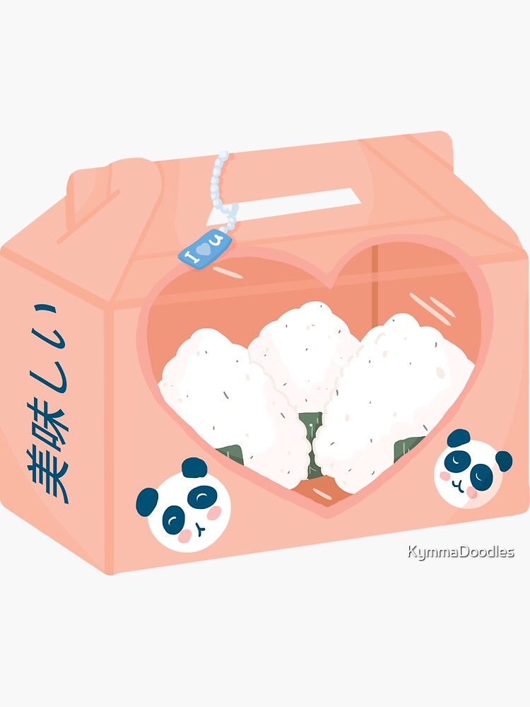"Onigiri box" Sticker for Sale by KymmaDoodles | Redbubble