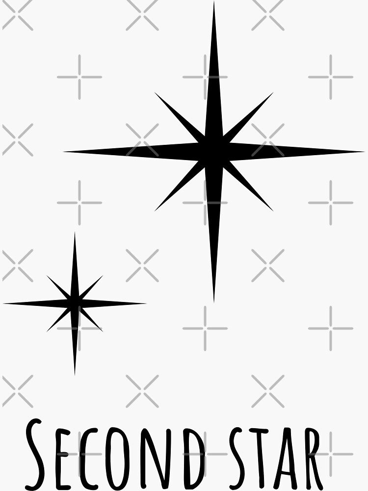 "Second Star To The Right" Sticker for Sale by Shyannegarland | Redbubble
