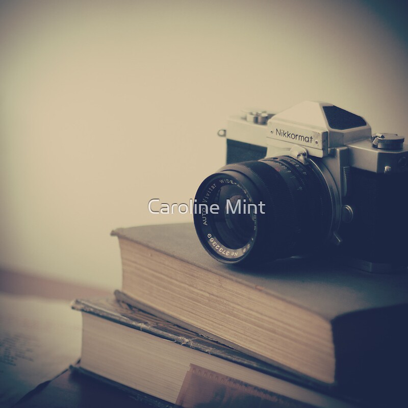 "Vintage Camera and Books " by Caroline Mint | Redbubble