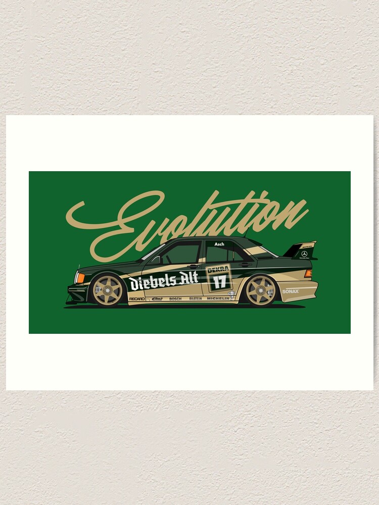 "Mercedes E190 DTM Racing Car" Art Print by shketdesign | Redbubble