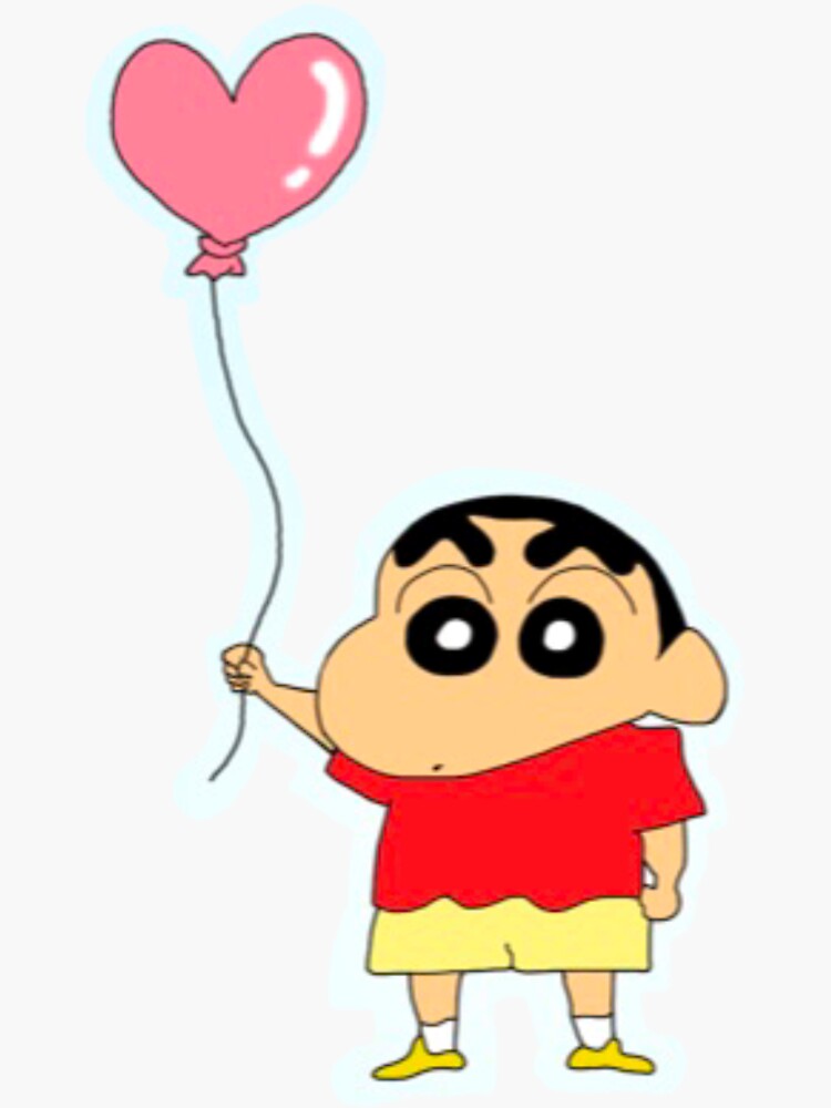 "Crayon Shin Chan Heart Balloon" Sticker for Sale by EugeneKimchi ...