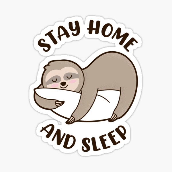 "Sleepy Sloth" Sticker by GedWorks | Redbubble