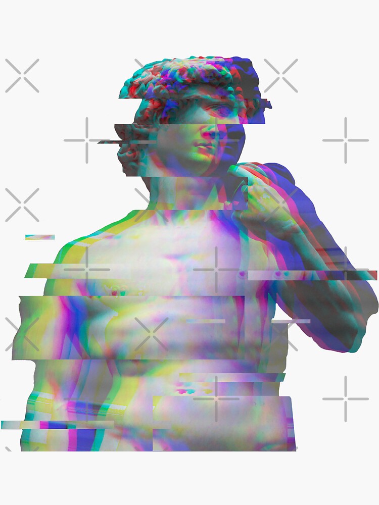 "Vaporwave David" Sticker by annamariemca | Redbubble