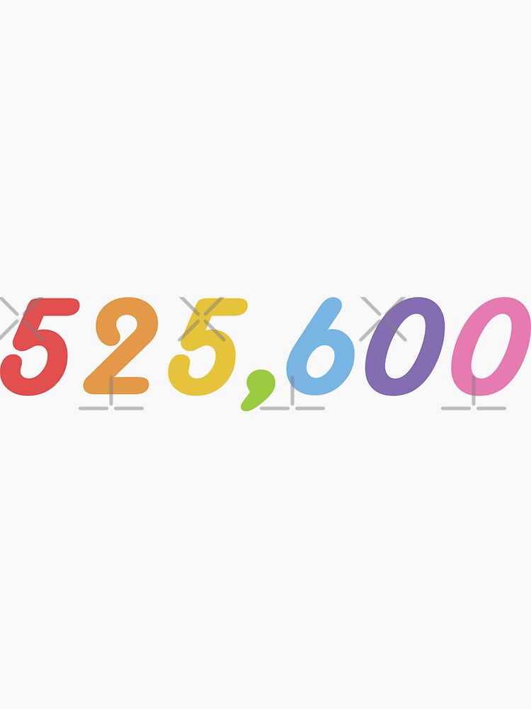 "525,600 (RENT)" Sticker by ordainedegg | Redbubble