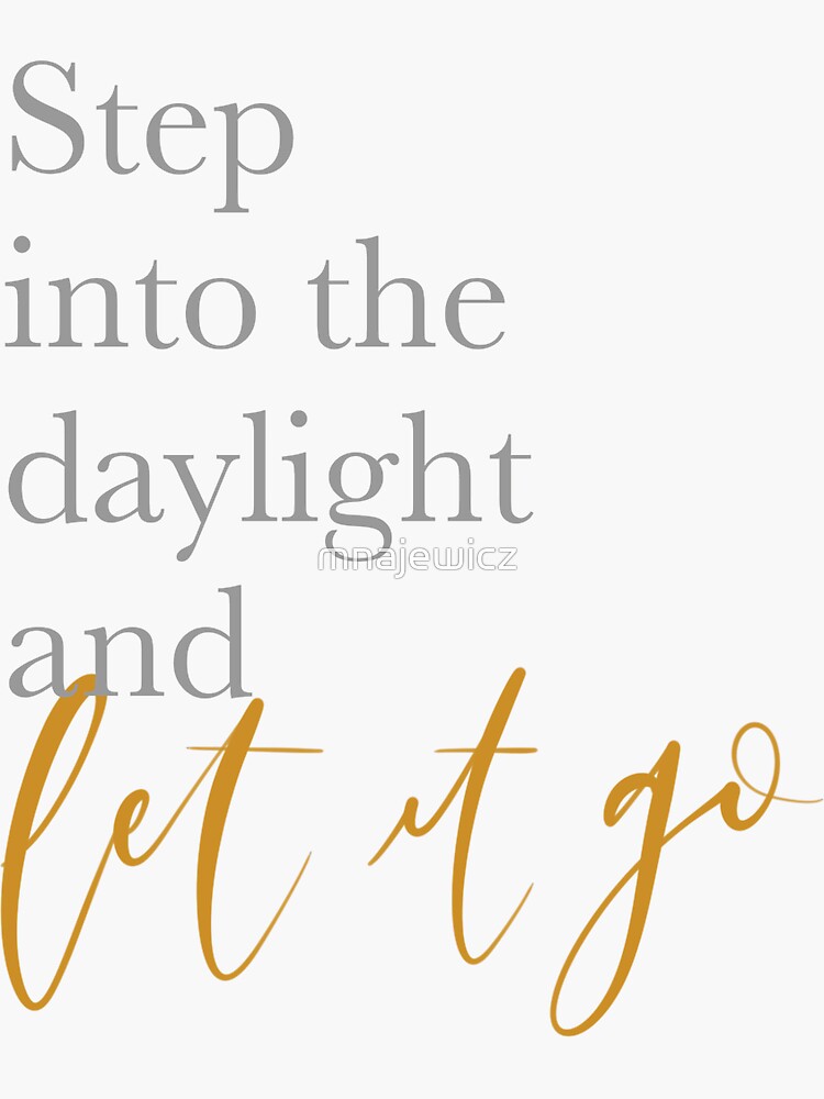 "Let it go" Sticker by mnajewicz | Redbubble