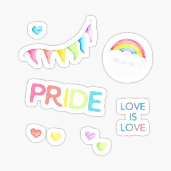 "Pride Sticker Set" Sticker by enchantedshoppe | Redbubble