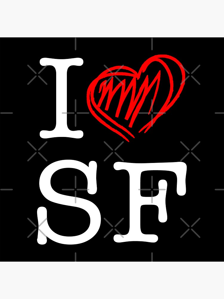 "I HEART SF (white text)" Sticker by Thelittlelord | Redbubble