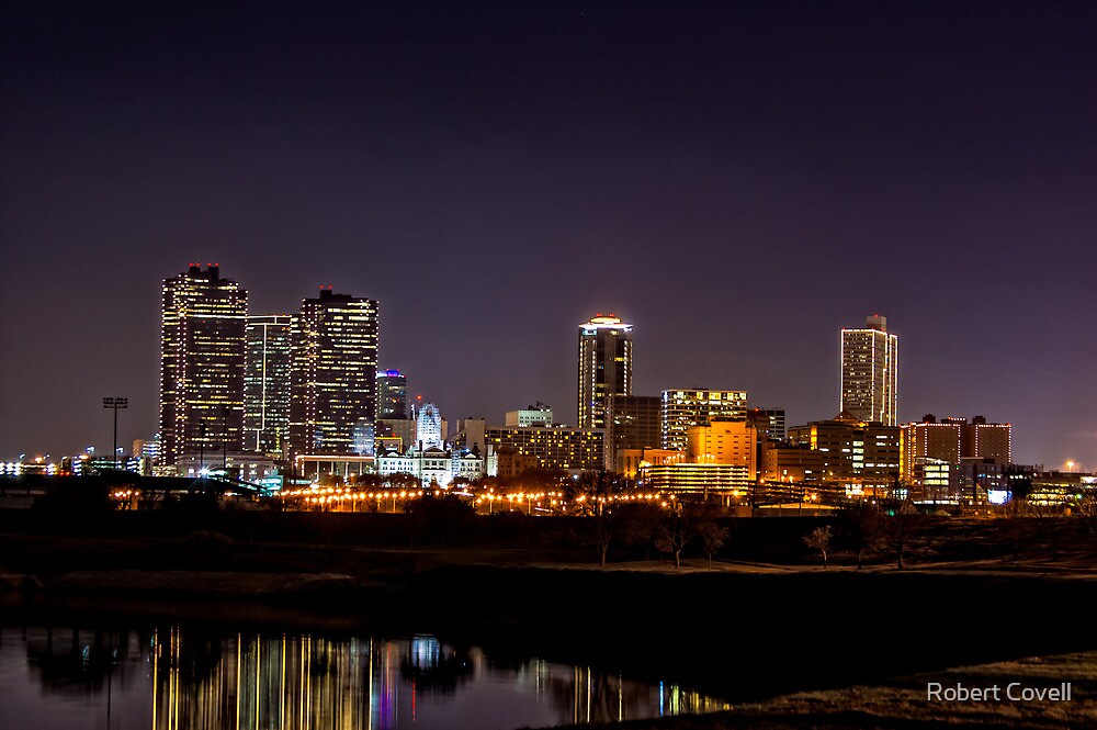 "Skyline - Fort Worth, TX" by Robert Covell | Redbubble
