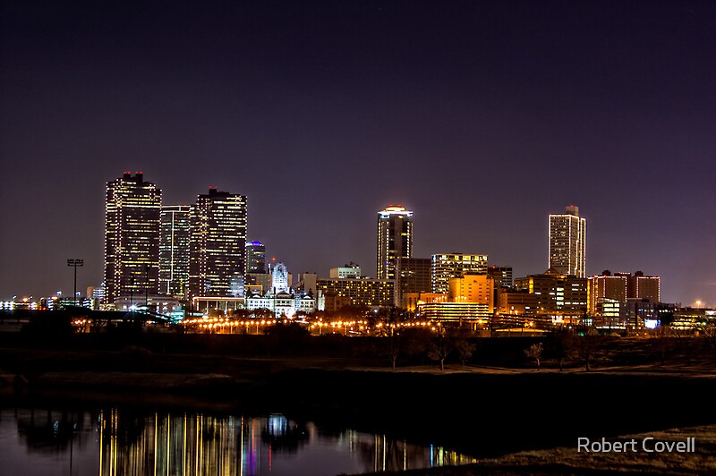 "Skyline - Fort Worth, TX" by Robert Covell | Redbubble