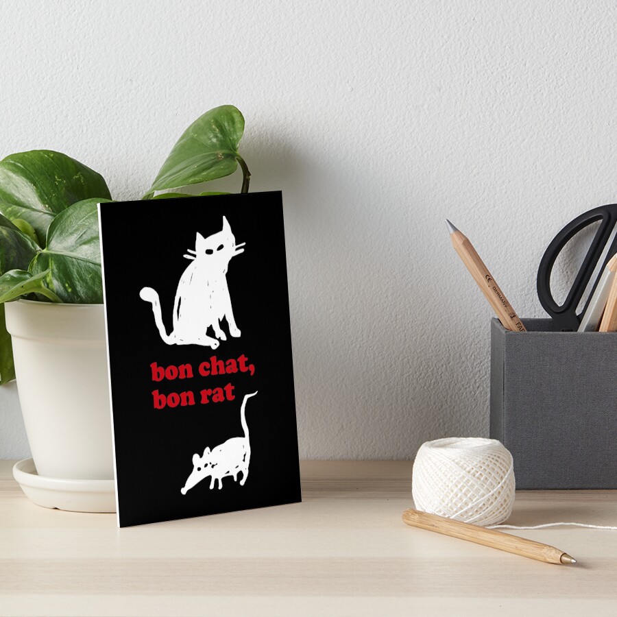 "bon chat, bon rat" Art Board Print for Sale by caitejay | Redbubble