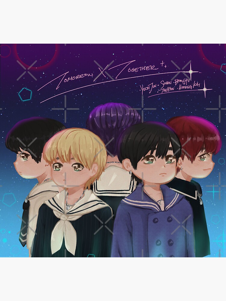 "TXT Chibi ETERNITY Version B" Sticker by kcheei | Redbubble