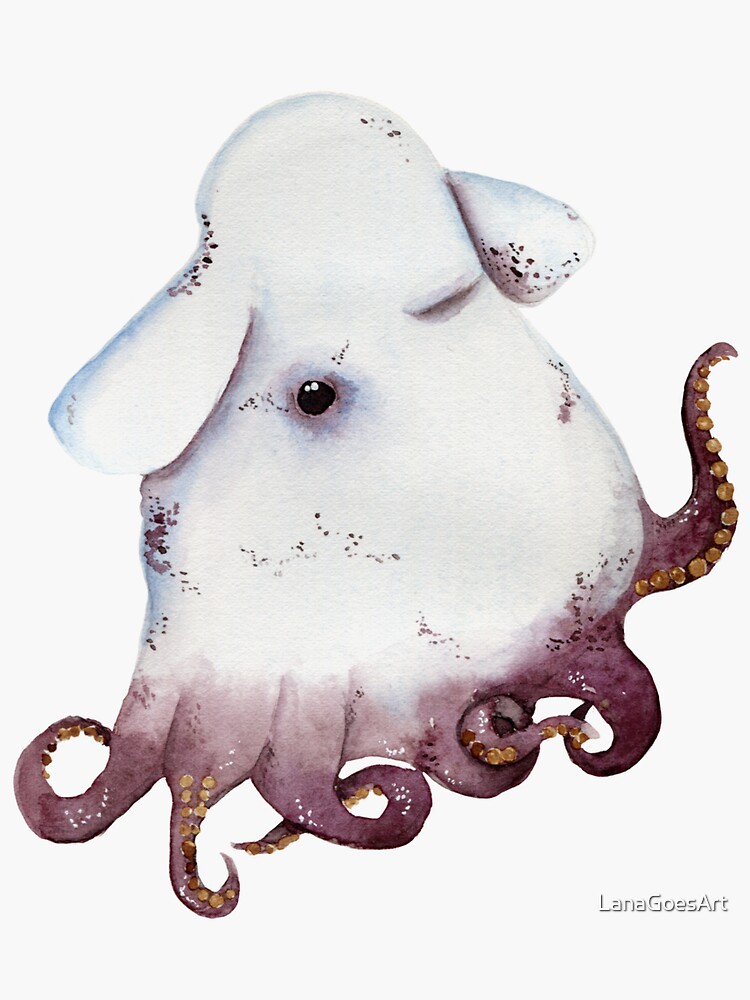 "Dumbo Octopus" Sticker for Sale by LanaGoesArt | Redbubble